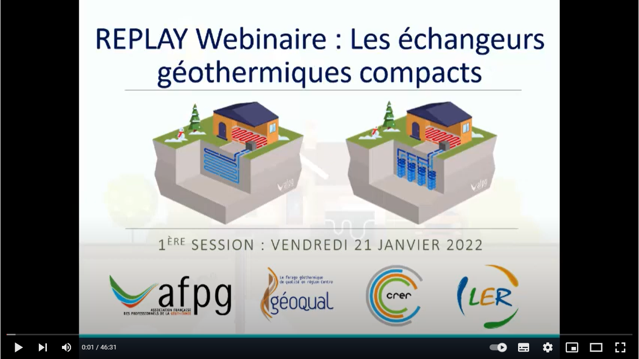 Retour sur le premier webinaire sur les échangeurs géothermiques compacts | Geothermies